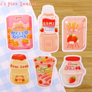 Gomi’s Snack Packs | Glossy Vinyl Sticker Flakes - Cute Glossy Sticker ...