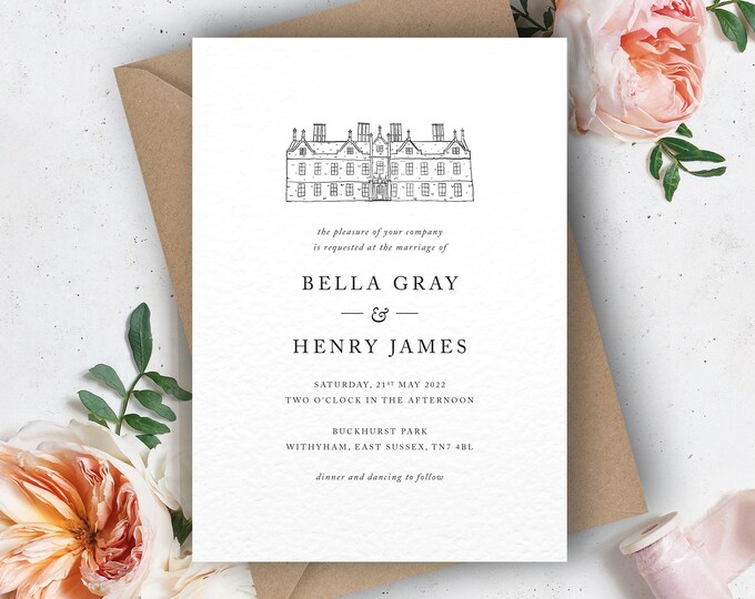 Wedding Invitations by bloominvitationsuk on Etsy