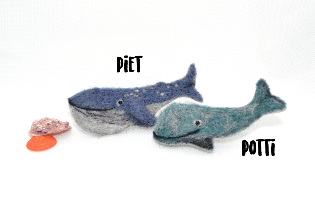 Pottwal und Blauwal Brosche liebevoll von Hand gefilzt - Etsy Österreich