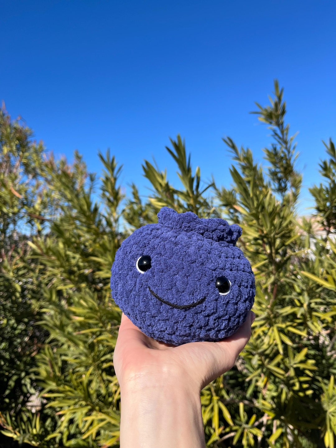 READY TO SHIP, Crochet Blueberry, Blueberry Plush, Food Inspired Plush ...