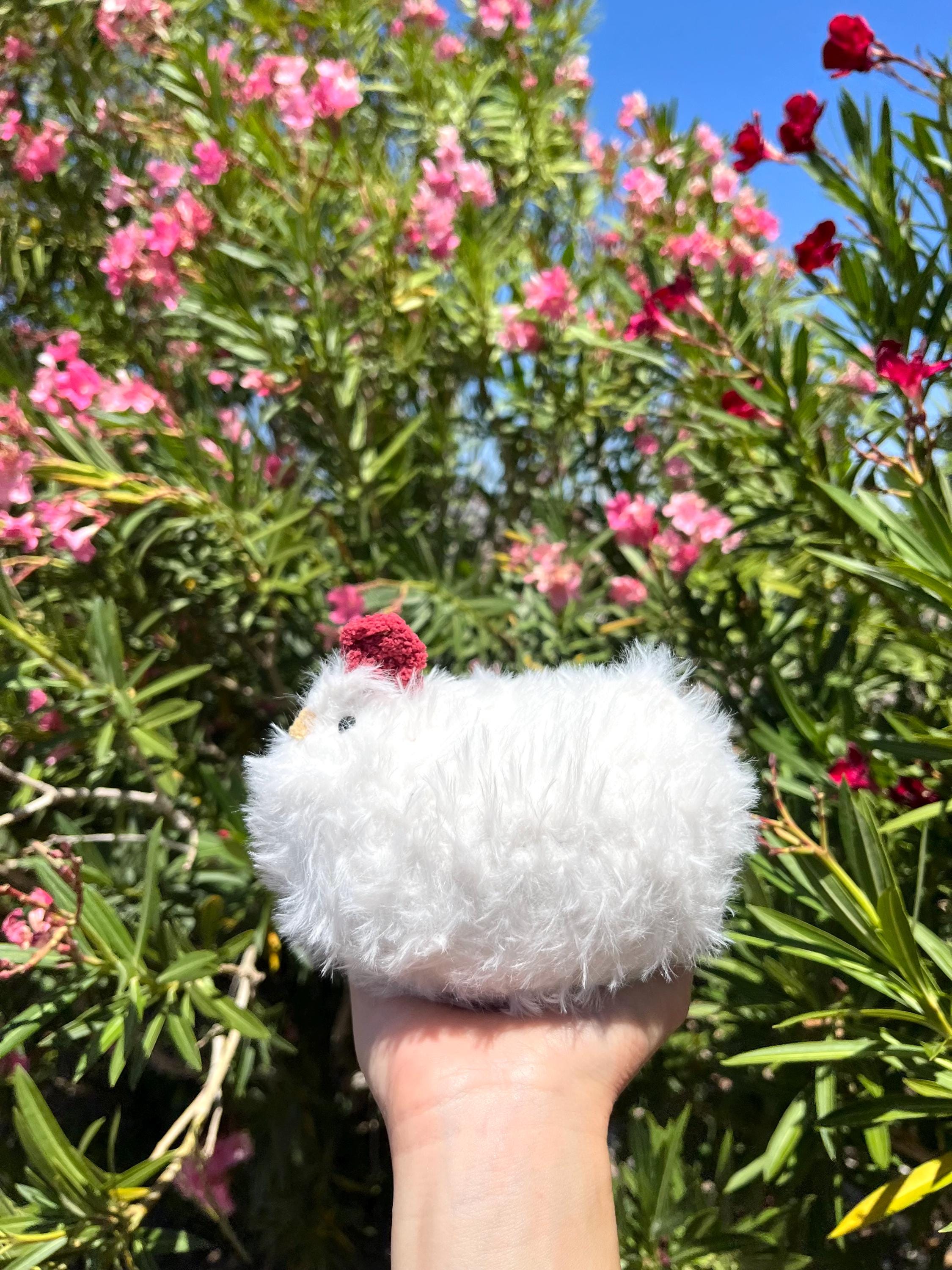 Crochet Chicken, Chicken Plushie, White Chicken Plush, Chicken Inspired ...