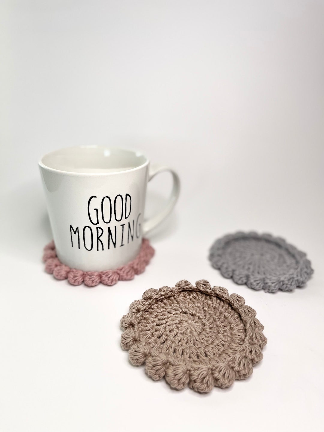 Bobble Stitch Crochet Pattern|crochet Coaster Pattern|crochet Coasters ...