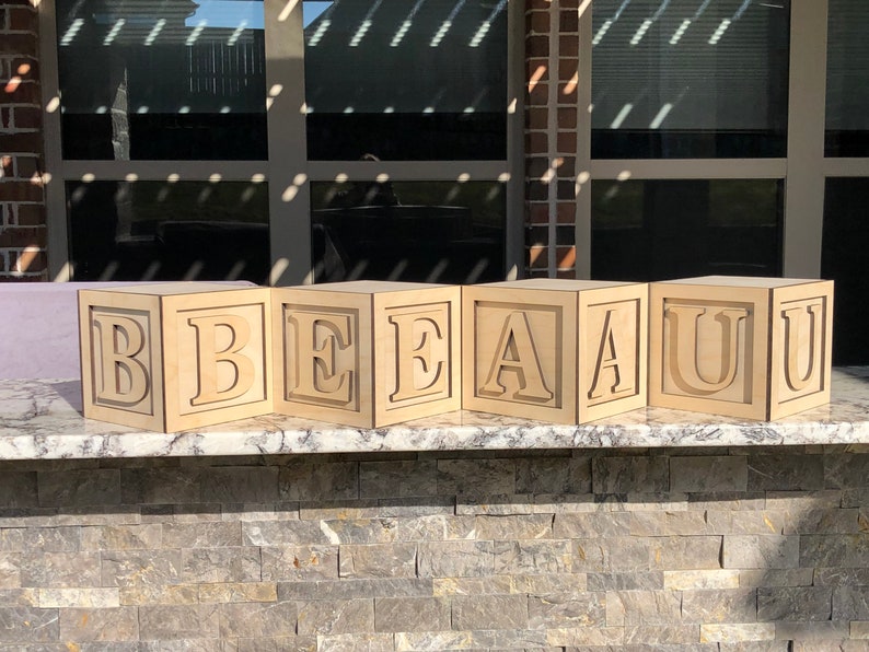 6 Inch Baby Block Letters 1 Block Large Wooden Alphabet - Etsy