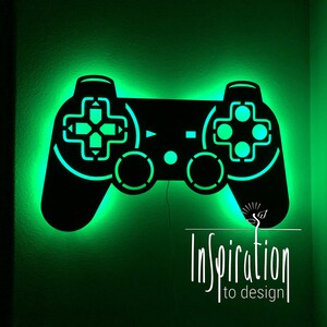 Large LED Playstation Game Controller Sign With Sound Sync and | Etsy