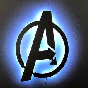 Large LED Avengers Inspired Sign for Movie Lovers, Birthday, Gifts for ...