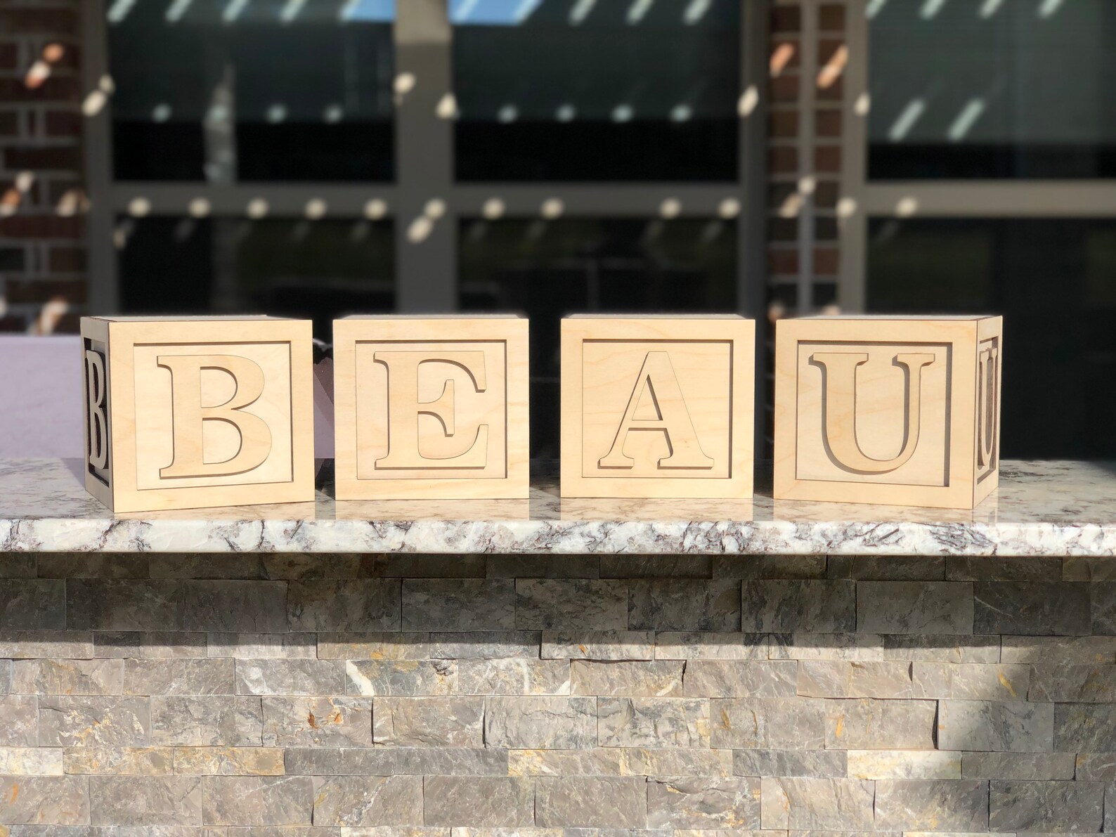 6 Inch Baby Block Letters 1 Block Large Wooden Alphabet - Etsy