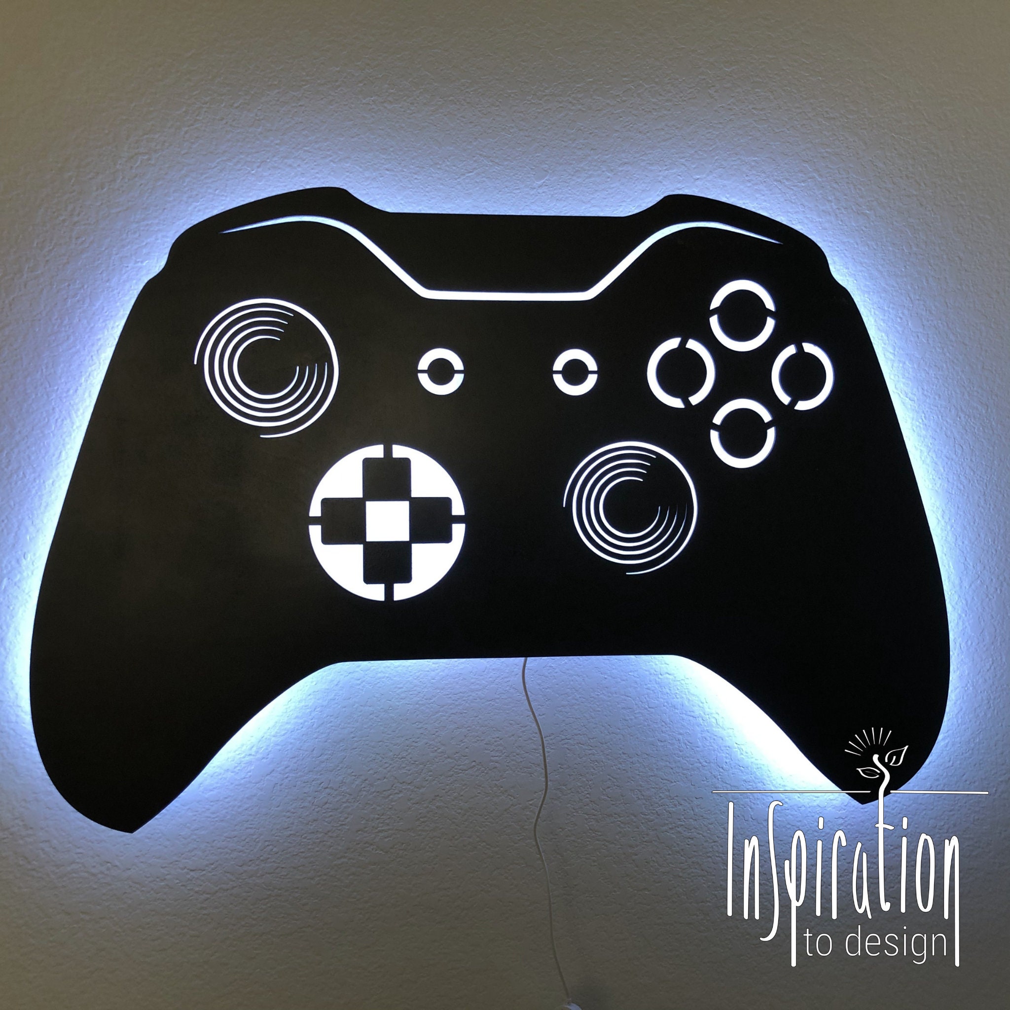 Large RGB LED Lighted XBOX inspired Game Controller Sign for | Etsy