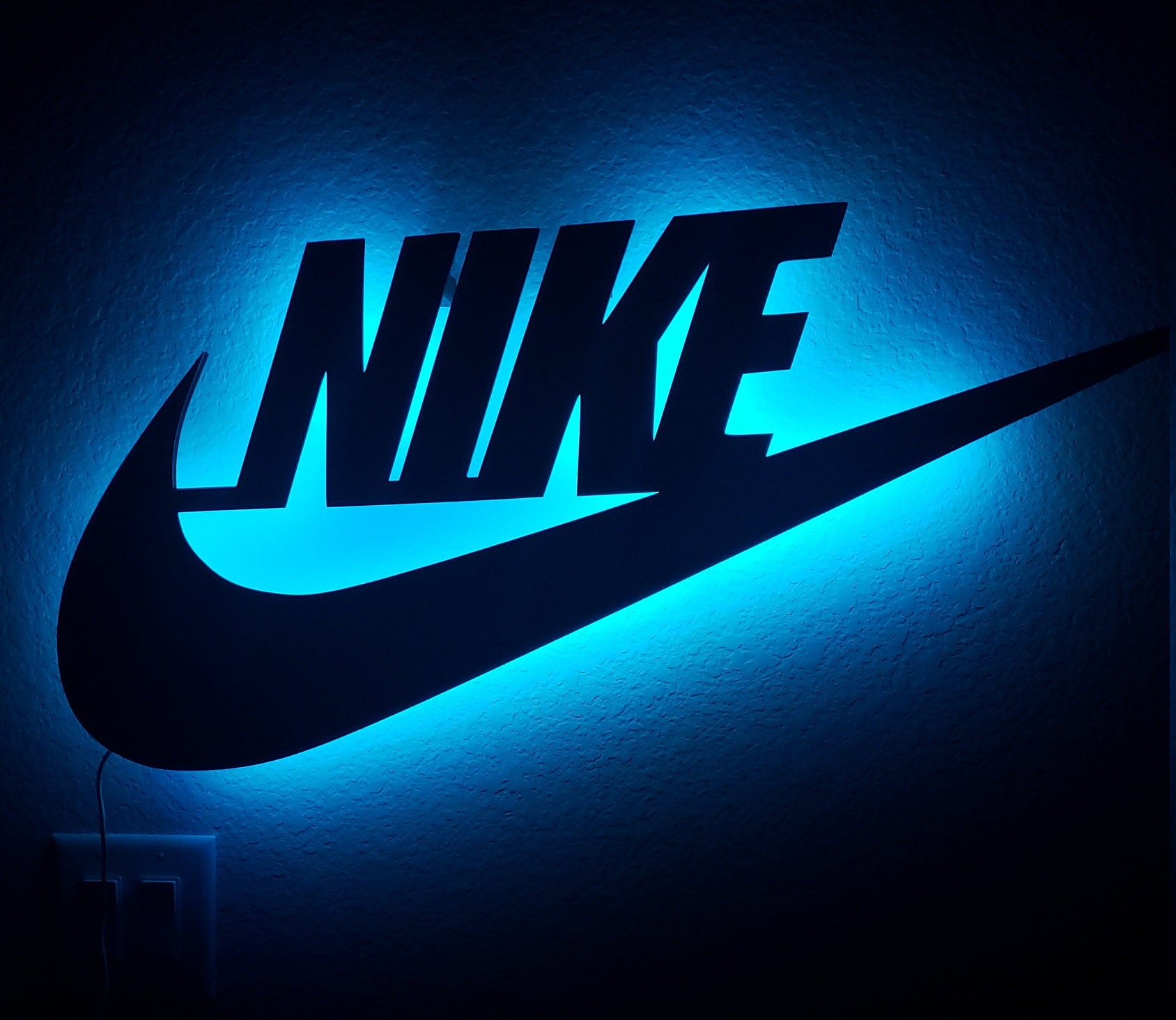 Large Custom Logo Signs RGB LED Lighted Wall Sign Company | Etsy