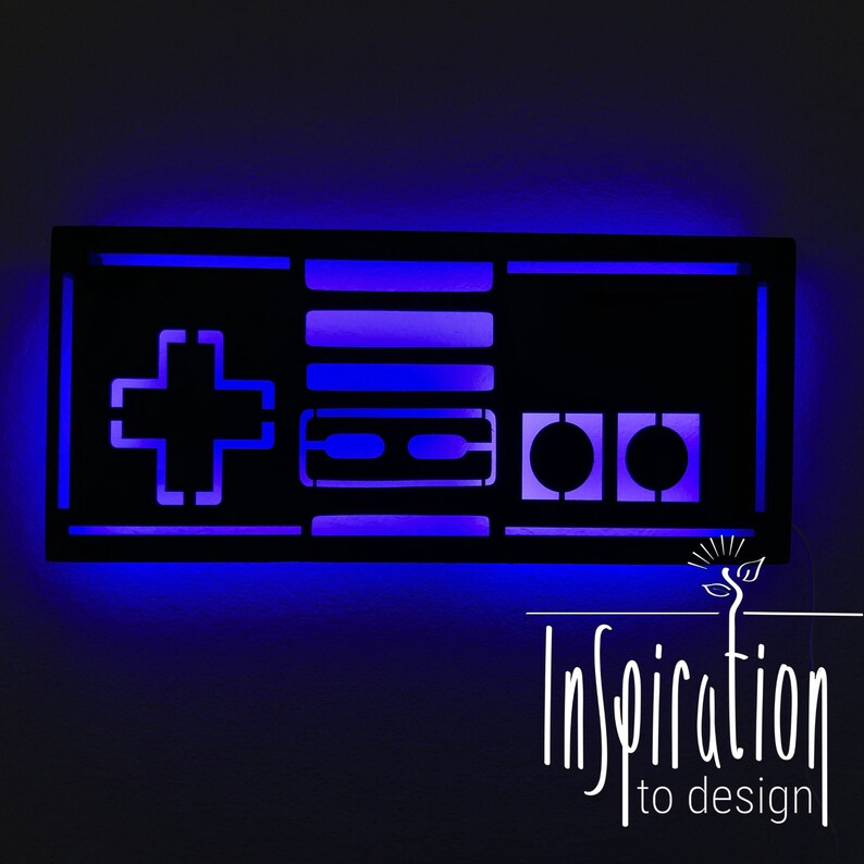 Large LED Nostalgic Nintendo Inspired Game Controller Sign for - Etsy