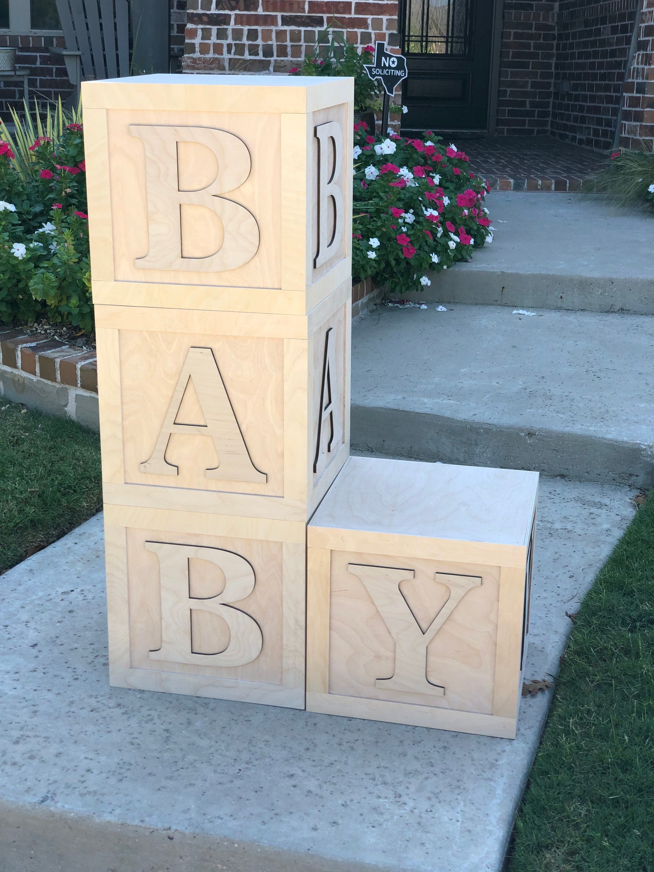 10 Inch Baby Block Letters 1 Block Large Wooden Alphabet | Etsy