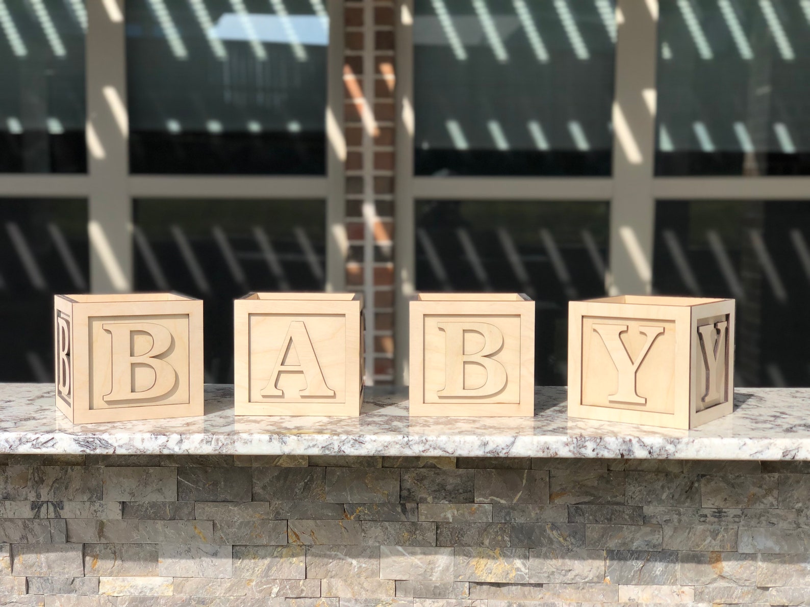6 Inch Baby Block Letters 1 Block Large Wooden Alphabet - Etsy