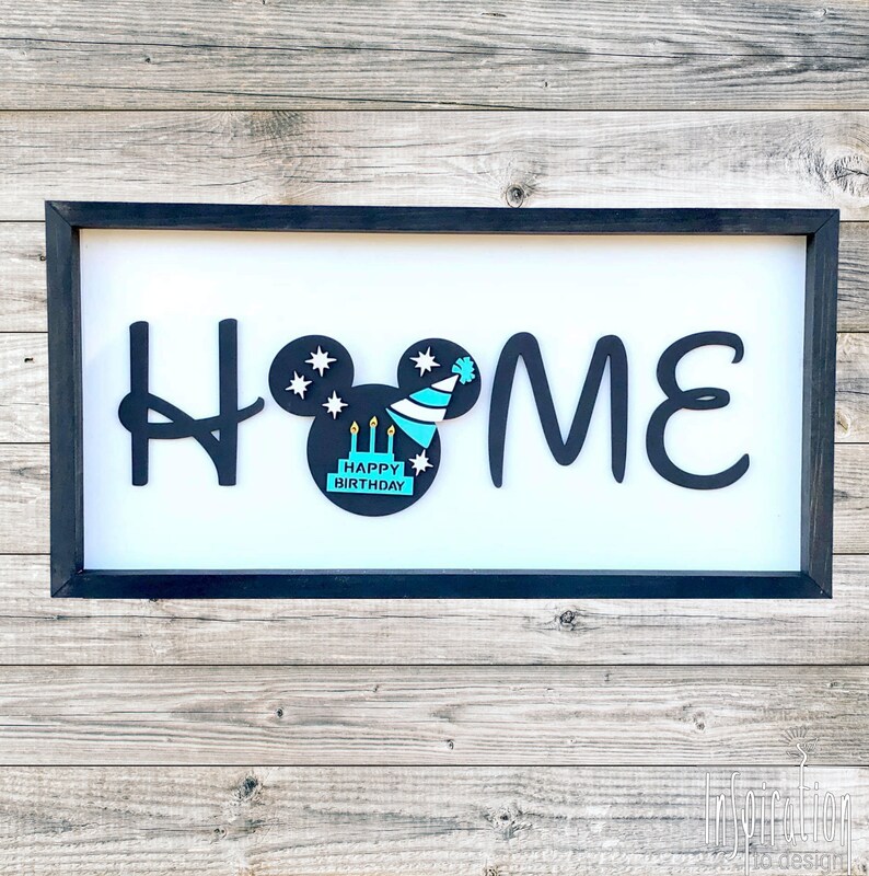 DIY KIT Mickey Mouse Inspired Home Sign Interchangeable Mouse - Etsy