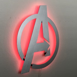 Large LED Avengers Inspired Sign for Movie Lovers, Birthday, Gifts for ...