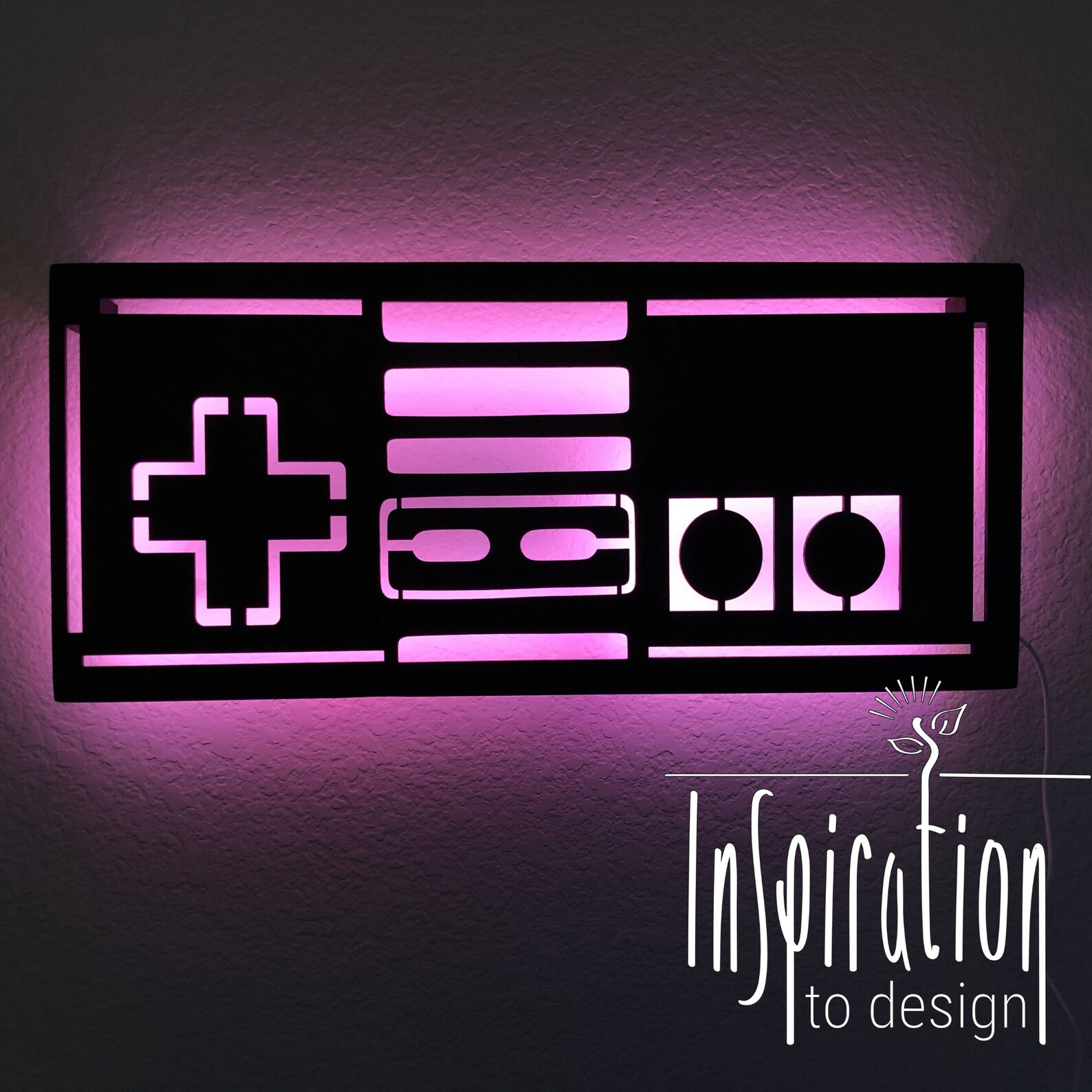 Large LED Nostalgic Nintendo Inspired Game Controller Sign for - Etsy