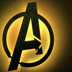 Large LED Avengers Inspired Sign for Movie Lovers, Birthday, Gifts for ...