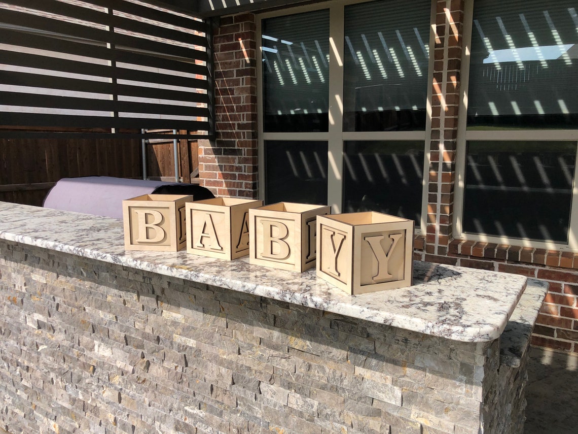 8 Inch Baby Block Letters 1 Block Large Wooden Alphabet - Etsy