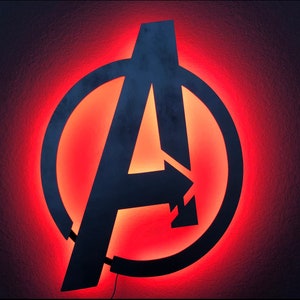 Large LED Avengers Inspired Sign for Movie Lovers, Birthday, Gifts for ...