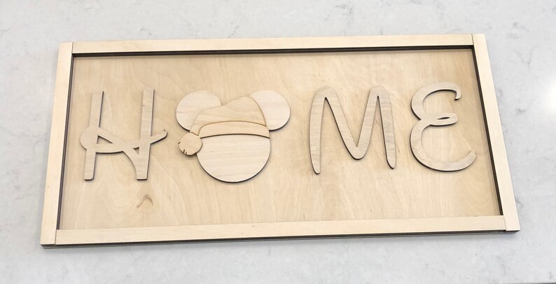 DIY KIT Mickey Mouse Inspired Home Sign Interchangeable Mouse | Etsy