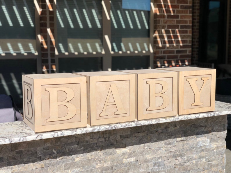 10 Inch Baby Block Letters 1 Block Large Wooden Alphabet - Etsy