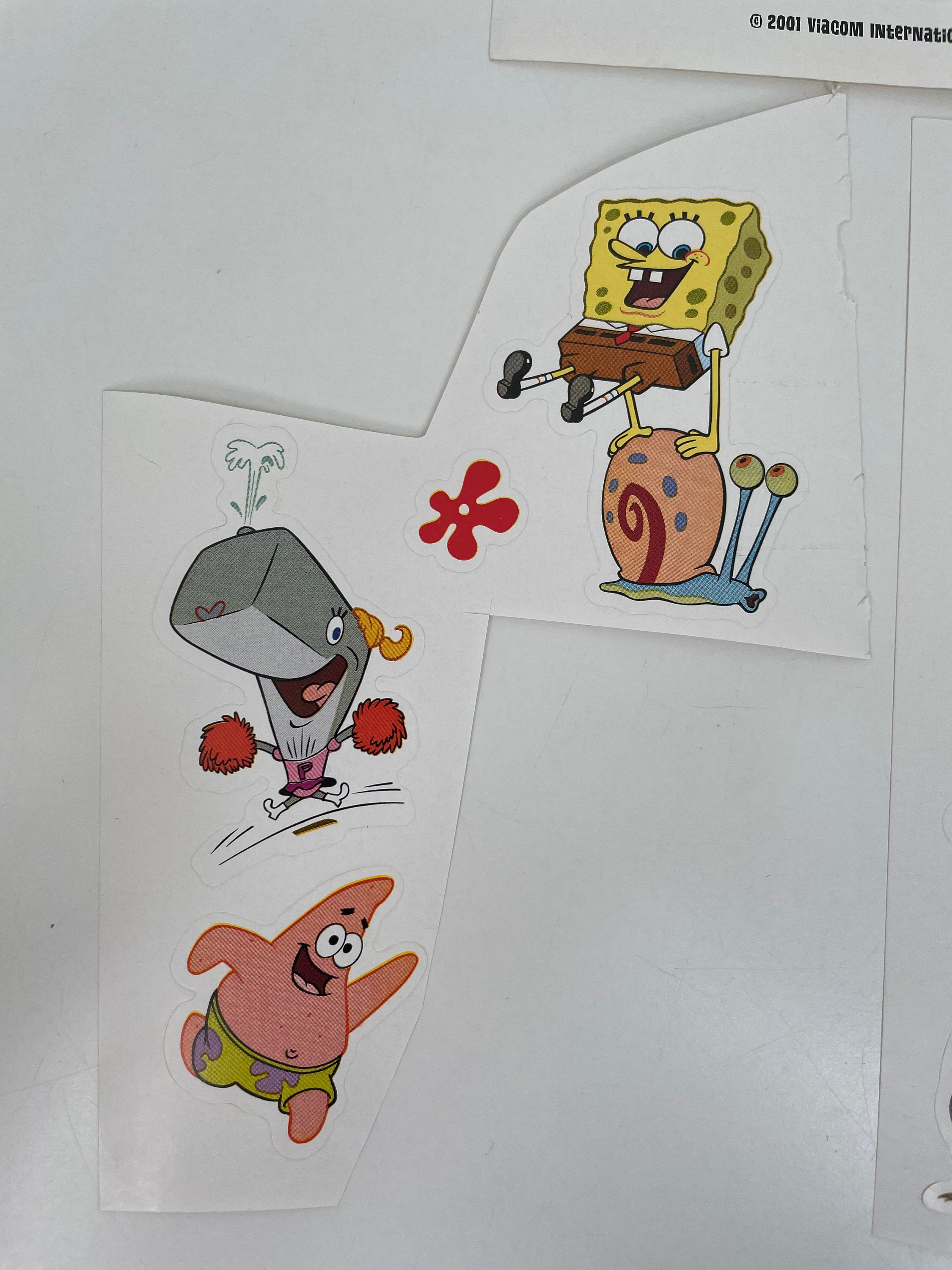 Vintage Spongebob Squarepants Stickers Nickelodeon 2001 Viacom Sheets ...