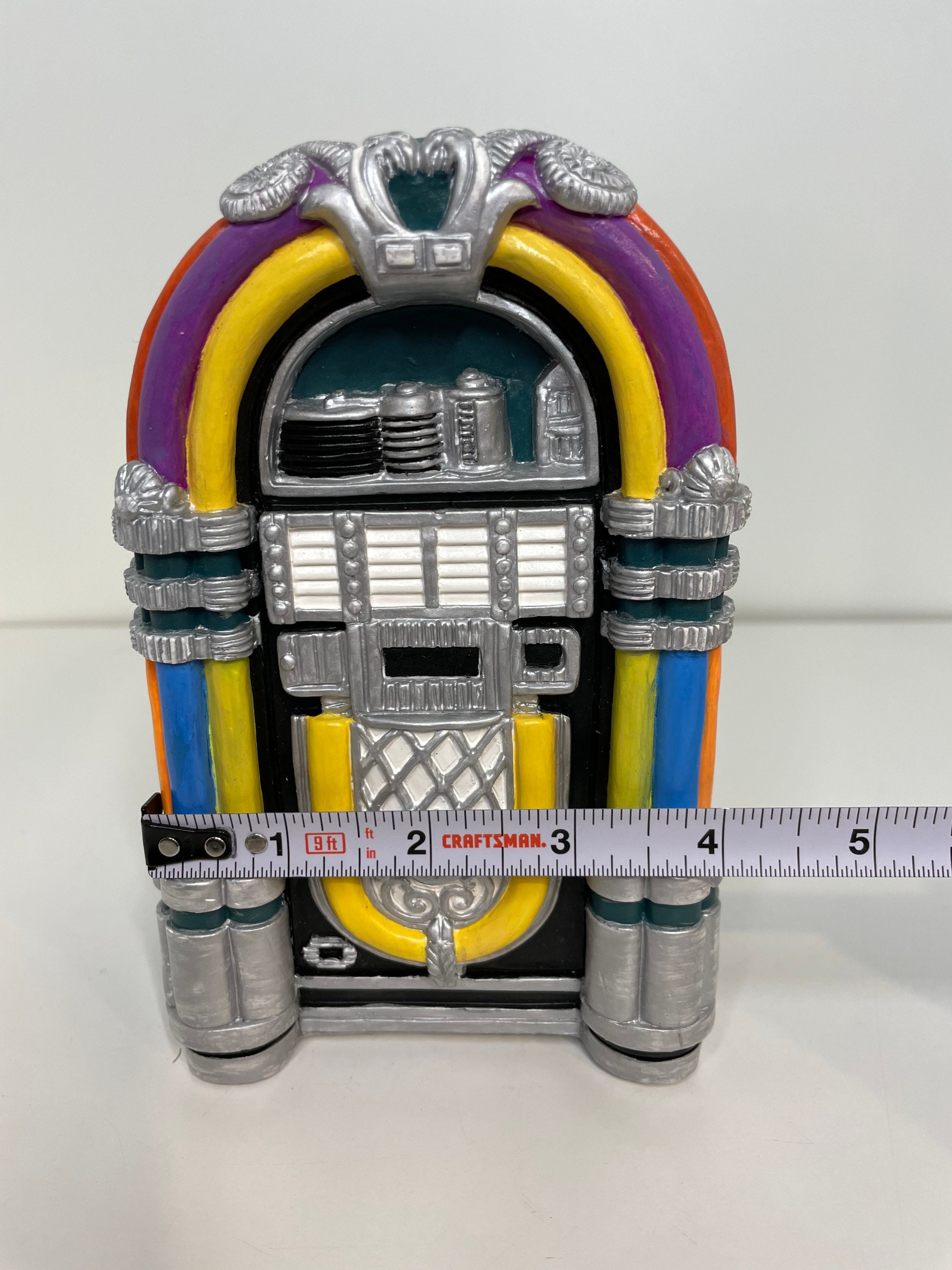 Vintage 1997 Creative Crafts Painted Ceramic JUKE BOX Music Coin Piggy ...