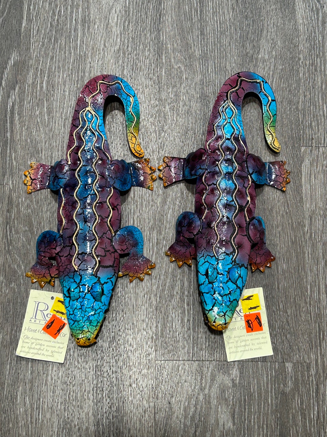 Regal Art & Gift Alligator Rainbow Purple Metal Wall Decoration Decor ...