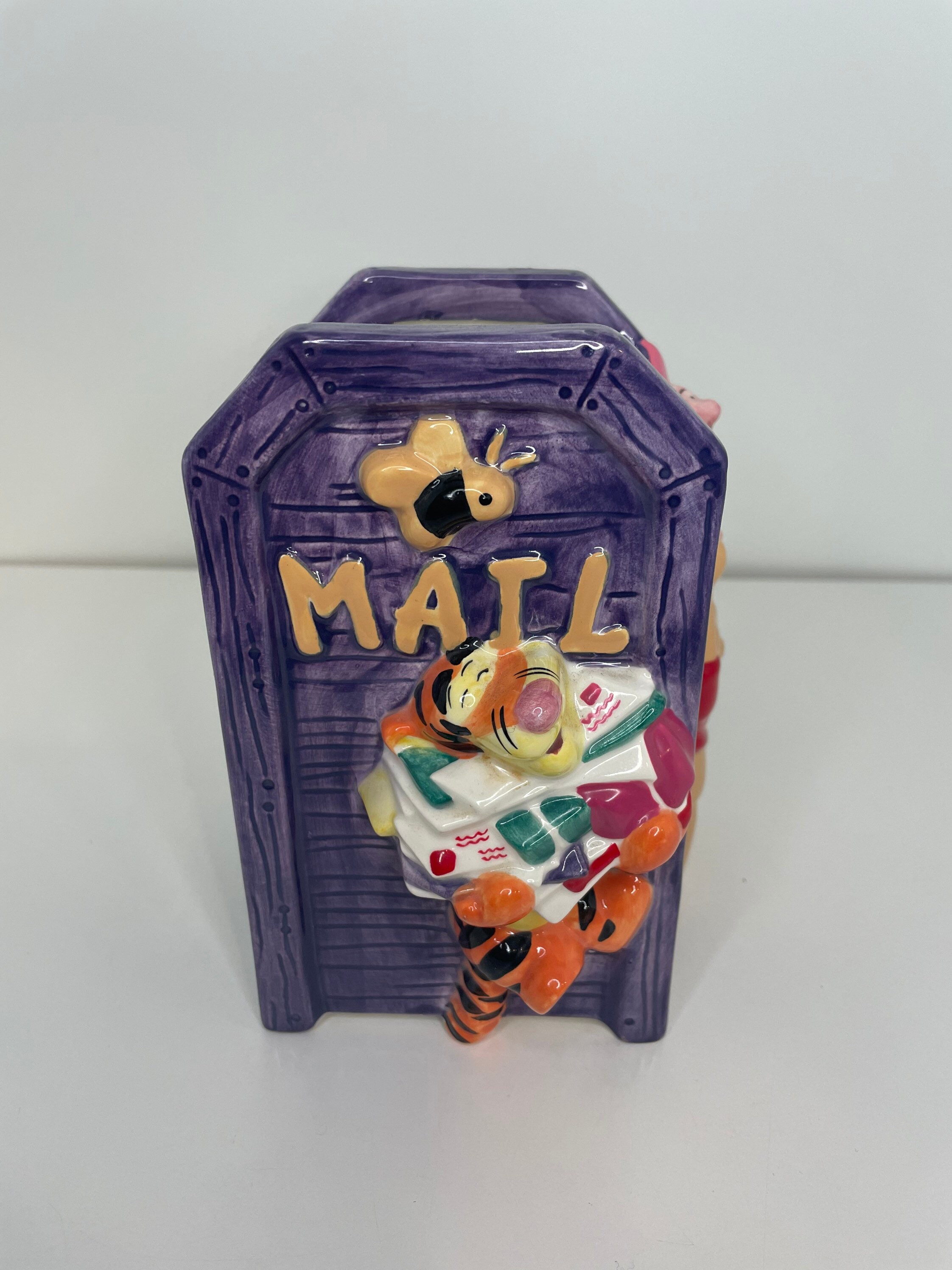 Vintage Disney Winnie the Pooh Tigger Piglet Ceramic Mail Box Vase ...