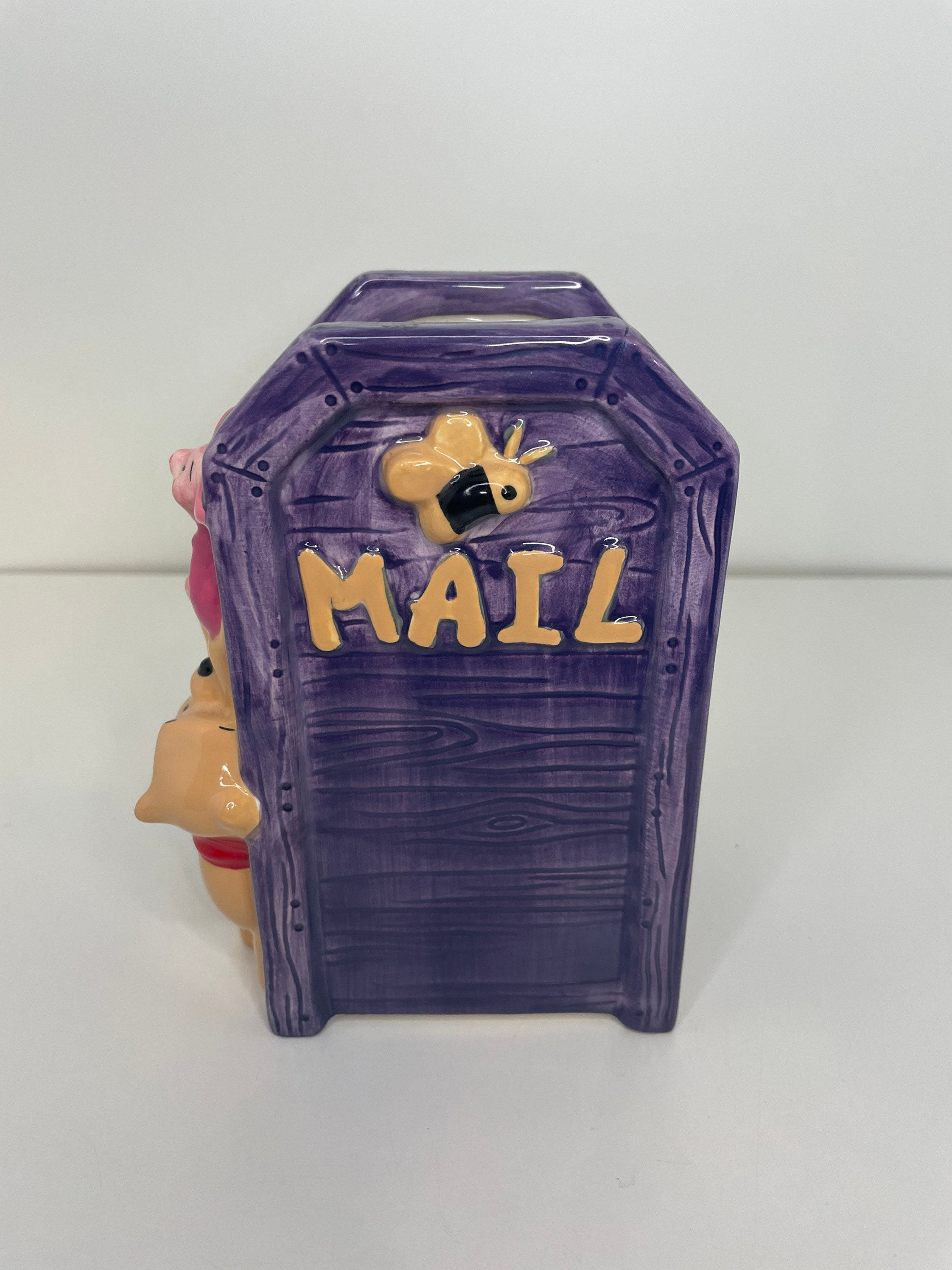 Vintage Disney Winnie the Pooh Tigger Piglet Ceramic Mail Box Vase ...