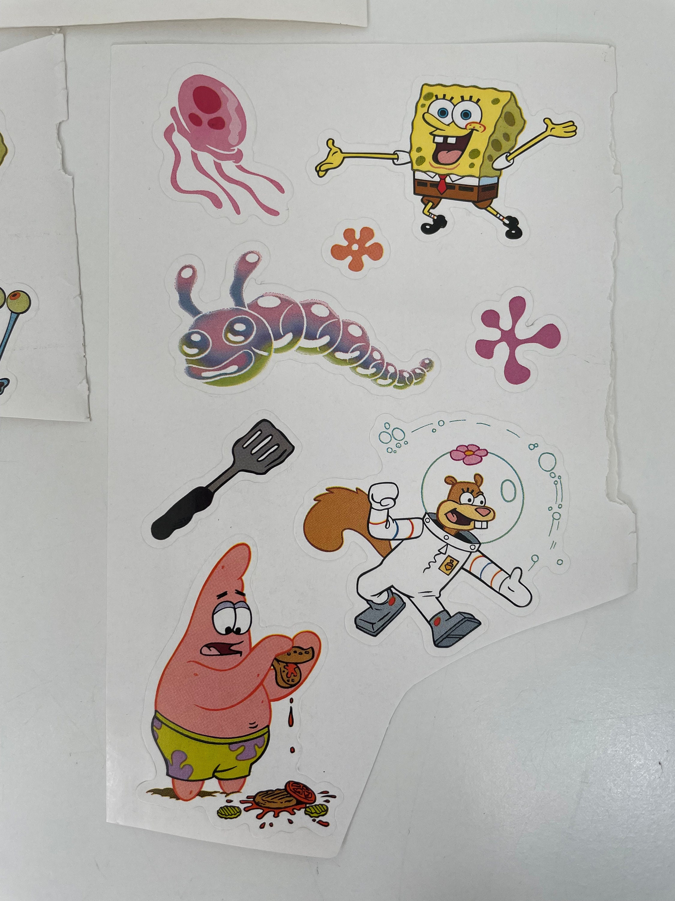 Vintage Spongebob Squarepants Stickers Nickelodeon 2001 Viacom Sheets ...