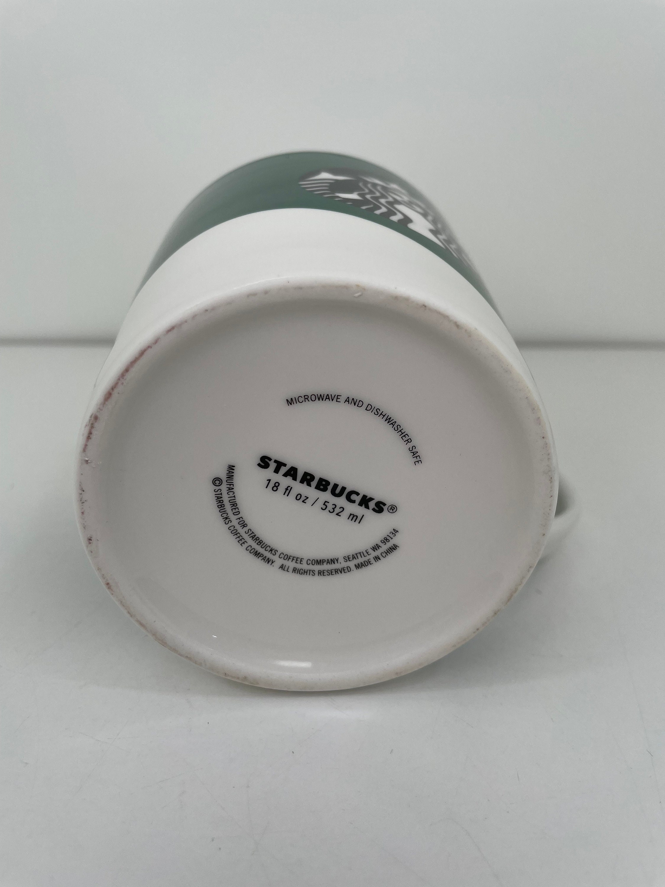 Starbucks Mug Siren Mermaid Logo Green Wave Large Coffee Cocoa Cup 18 ...