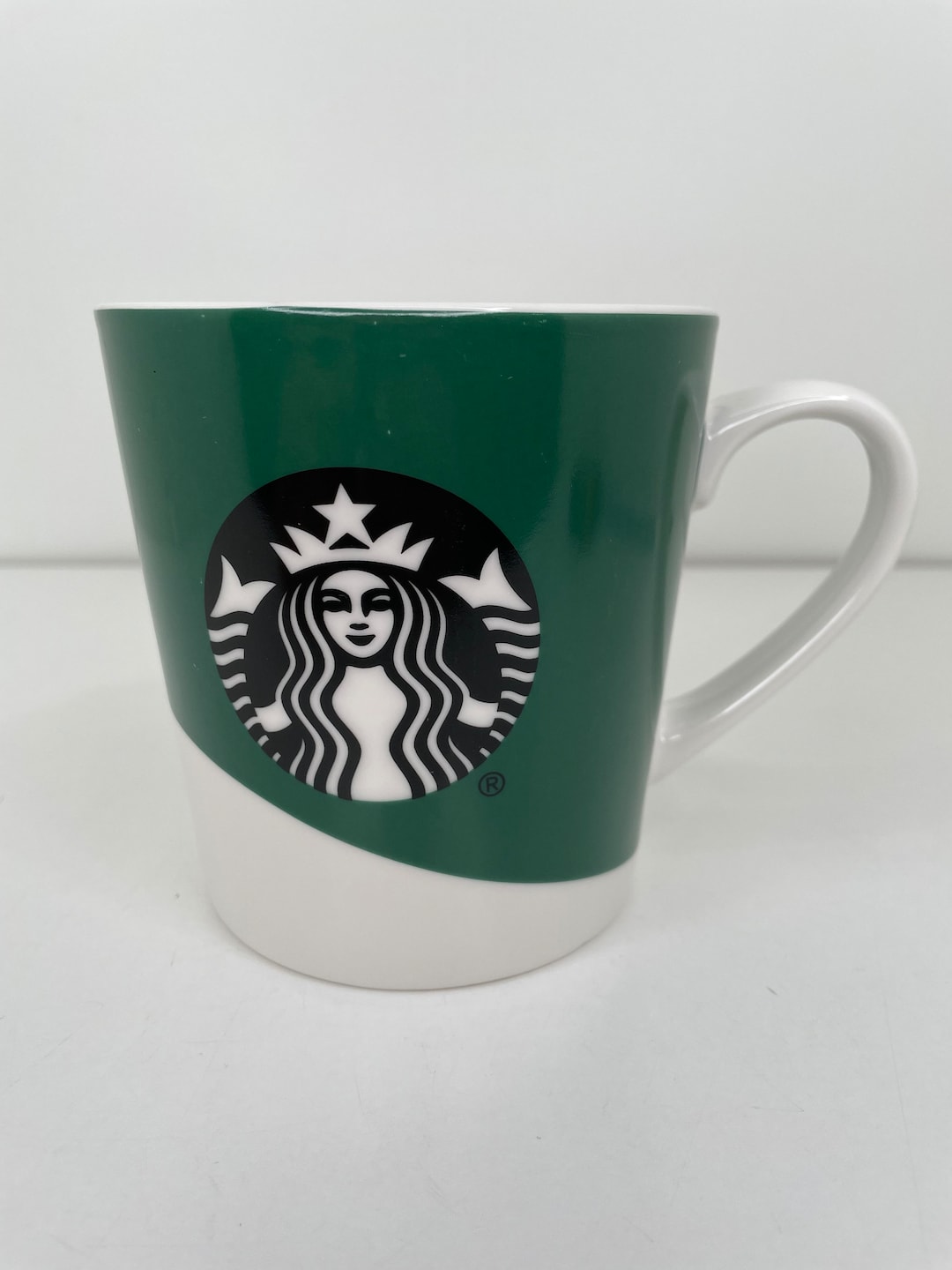 Starbucks Mug Siren Mermaid Logo Green Wave Large Coffee Cocoa Cup 18 ...