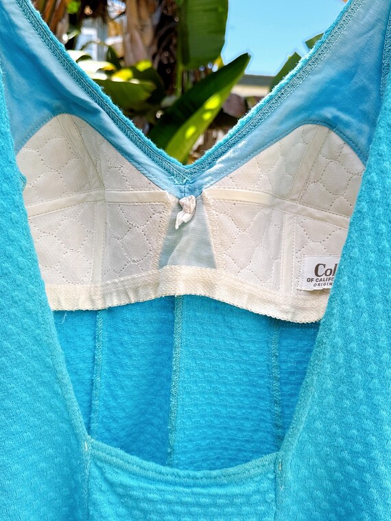Vintage 1950s Turquoise Bathing Suit by Cole of Calif… - Gem