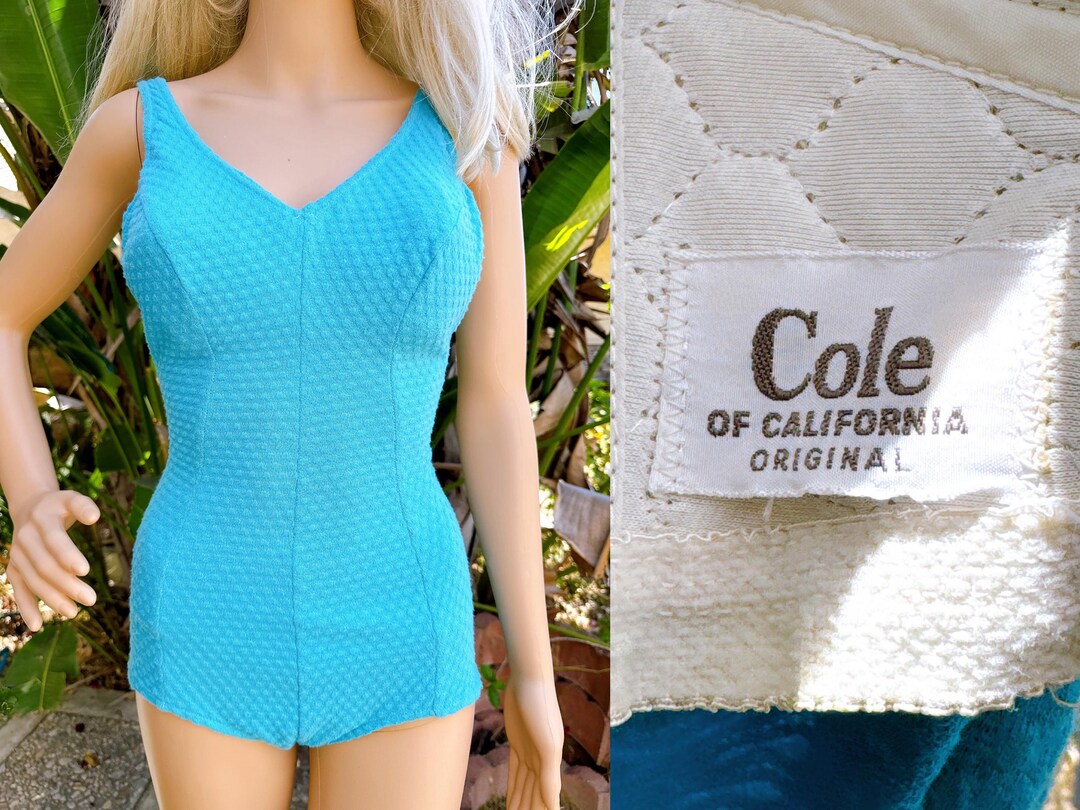 Vintage 1950s Turquoise Bathing Suit by Cole of California Gidget 50s ...