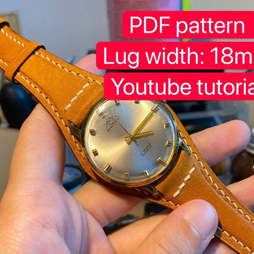 PDF Pattern Leather Watch Strap 15-22mm - Etsy