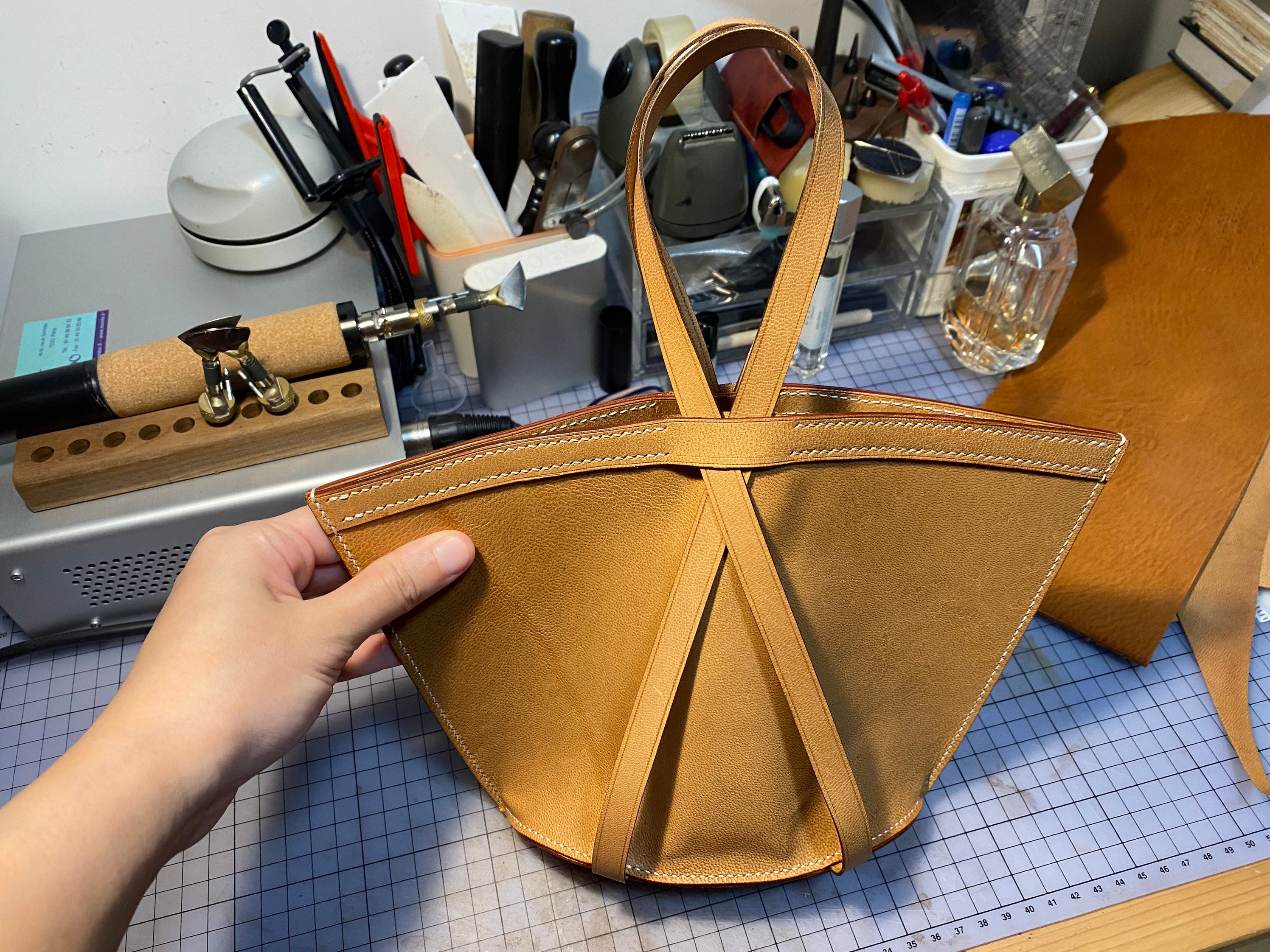 PDF Pattern Dumpling Clutch Bag V2- Leather DIY - Leather Pattern ...