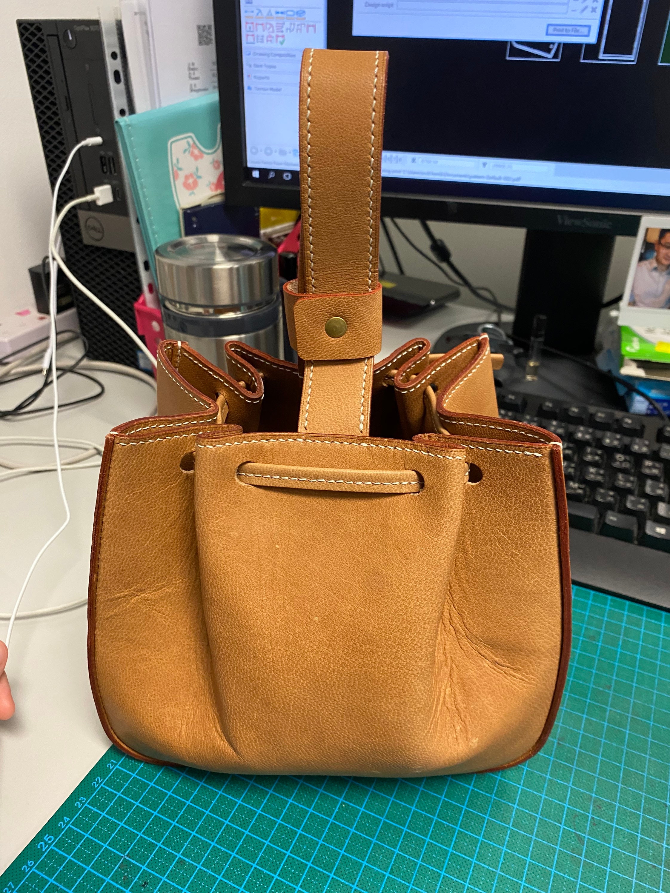 PDF Pattern Dumpling Clutch Bag Leather DIY Leather - Etsy