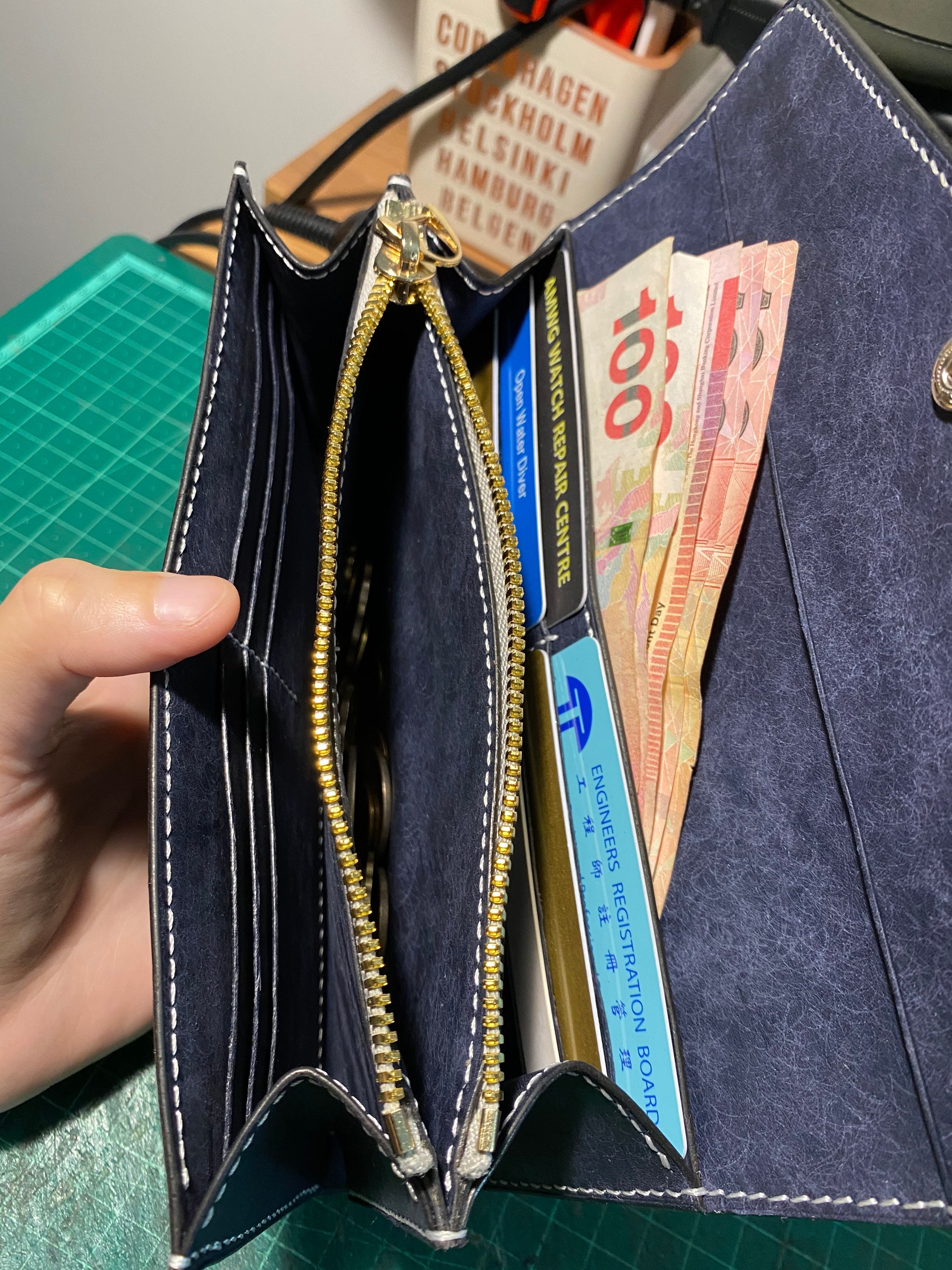 PDF Pattern Leather Long Wallet Flap Wallet Leather DIY | Etsy