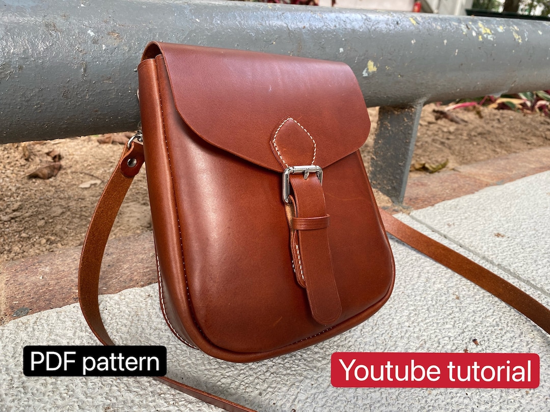 PDF Pattern Leather Cross Body Bag - Leather DIY - Leather Pattern ...