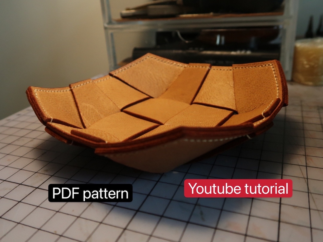 PDF Pattern Leather Tray- Leather DIY - Leather Pattern - Youtube ...