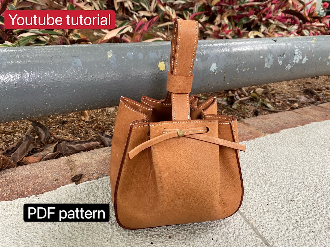 PDF Pattern Dumpling Clutch Bag - Leather DIY - Leather Pattern ...