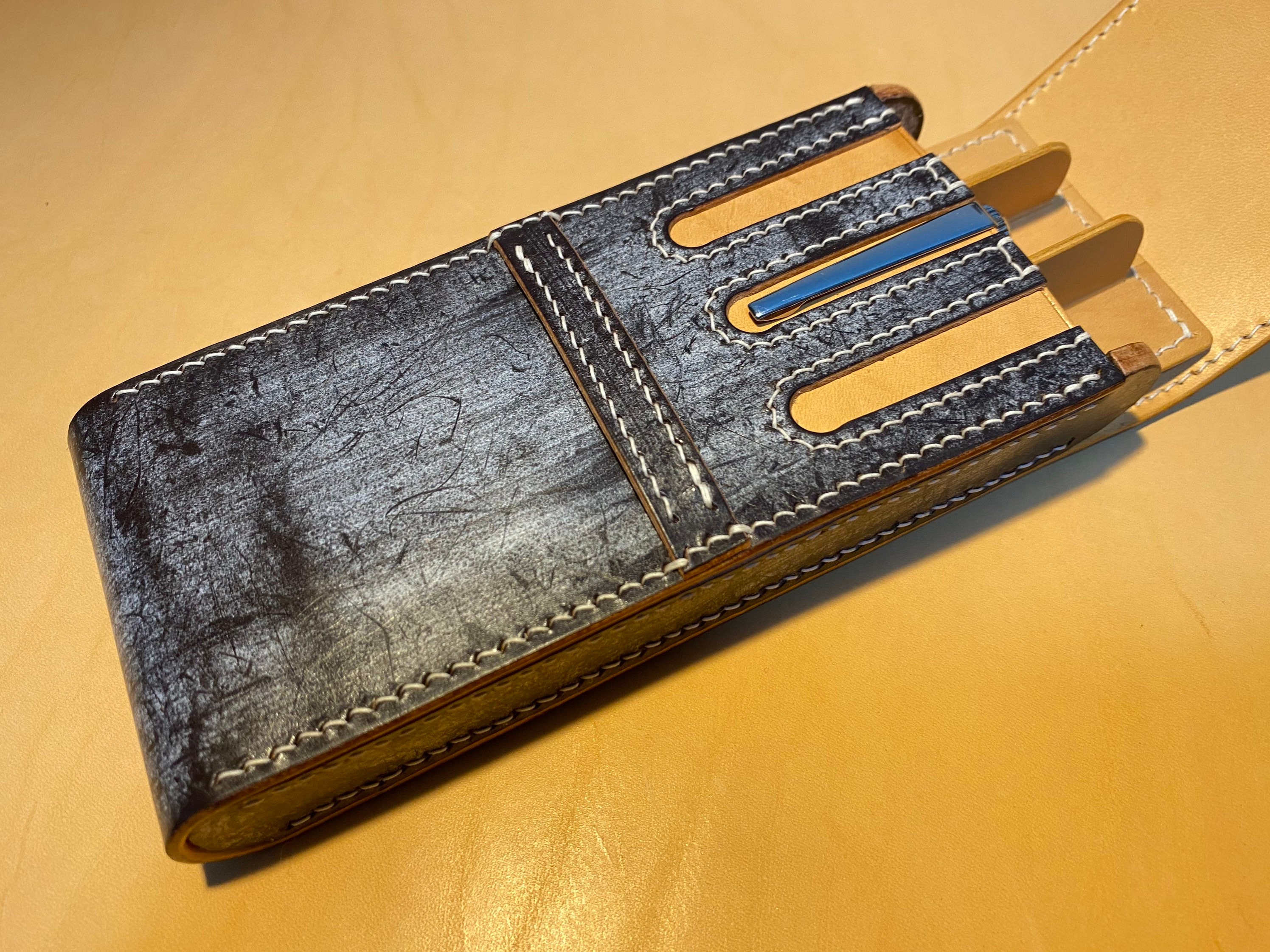 PDF Pattern Leather Pen Case (box Stitching Version) - Leather DIY ...
