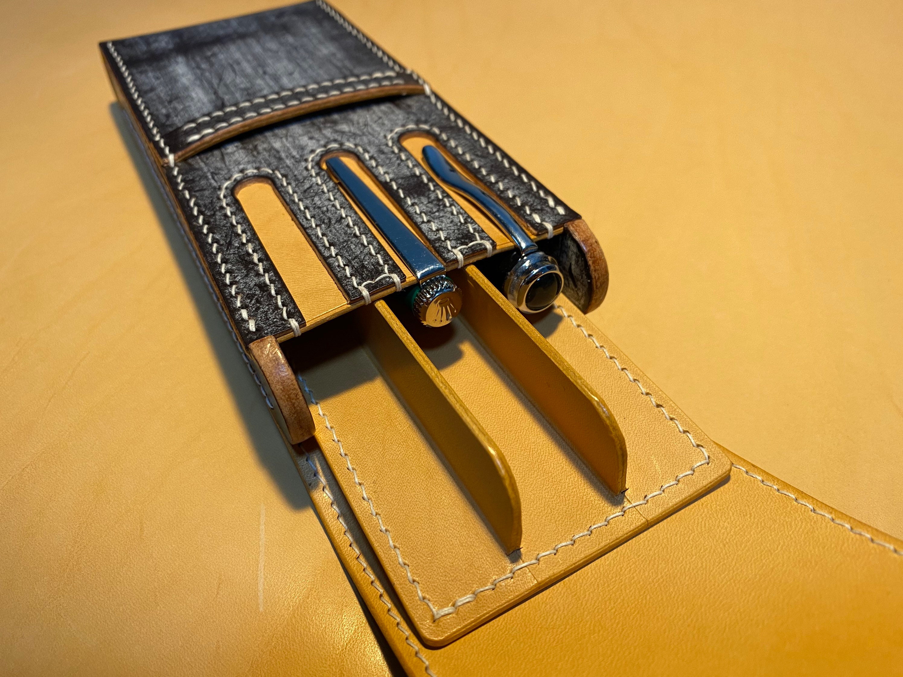 PDF Pattern Leather Pen Case (box Stitching Version) - Leather DIY ...