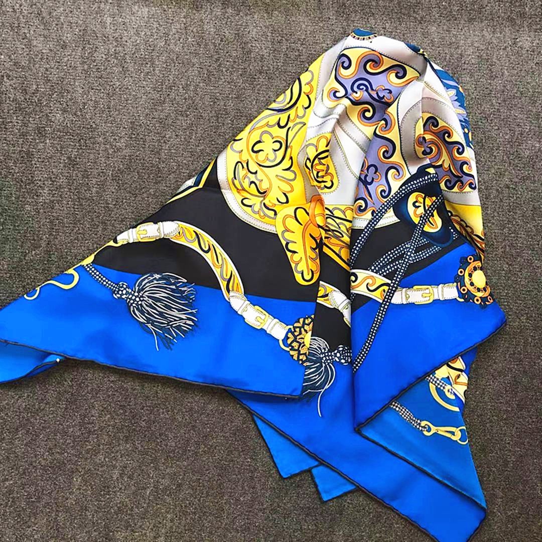 Hand Rolled Edge Silk Scarf Horse Deco Vintage Style - Etsy