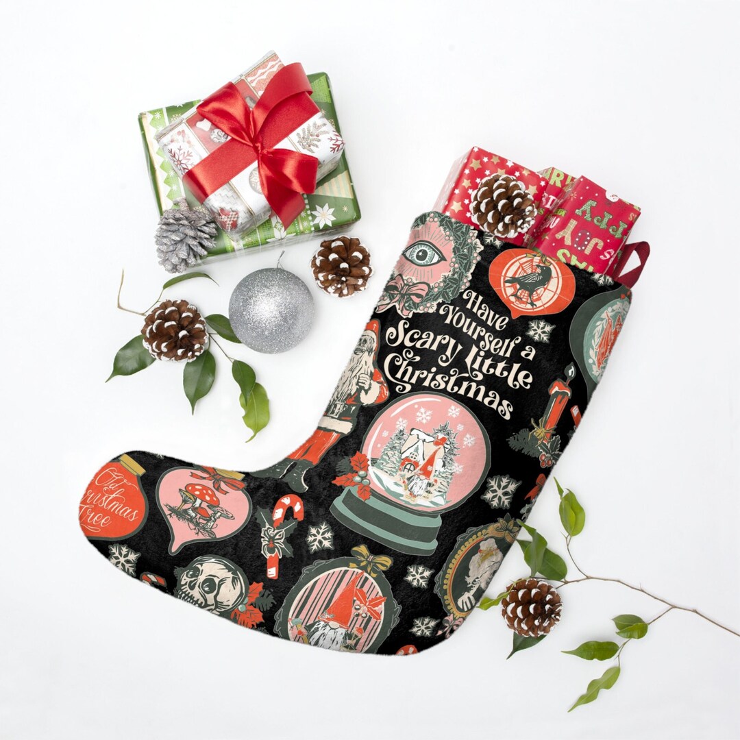 Gothic Christmas Decorations Scary Little Christmas Stocking Victorian ...