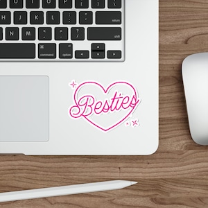 Besties Heart Sticker Best Friends Stickers Water Bottle Sticker Water ...