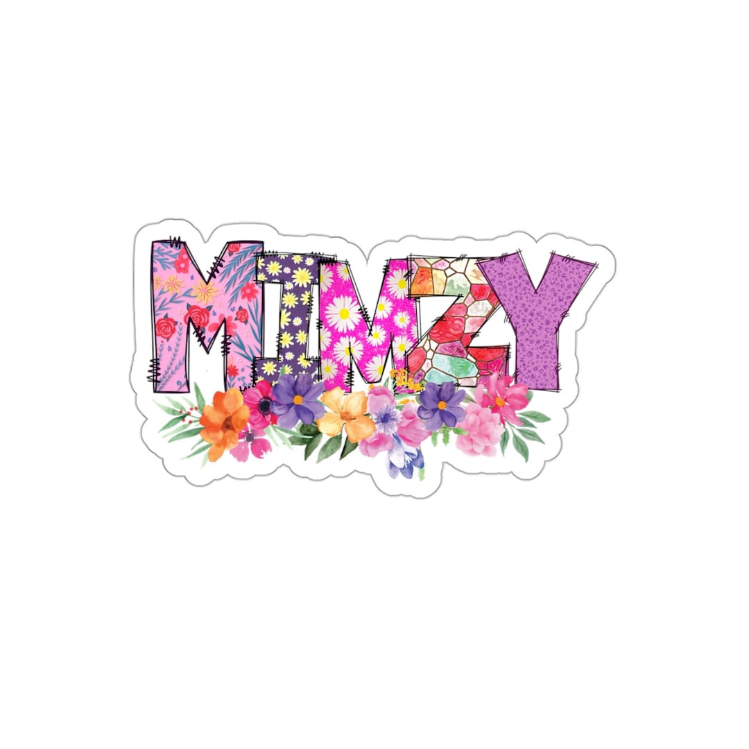 Mimzy Floral Sticker Leopard Print Cheetah Print Flowers Floral Die-cut ...