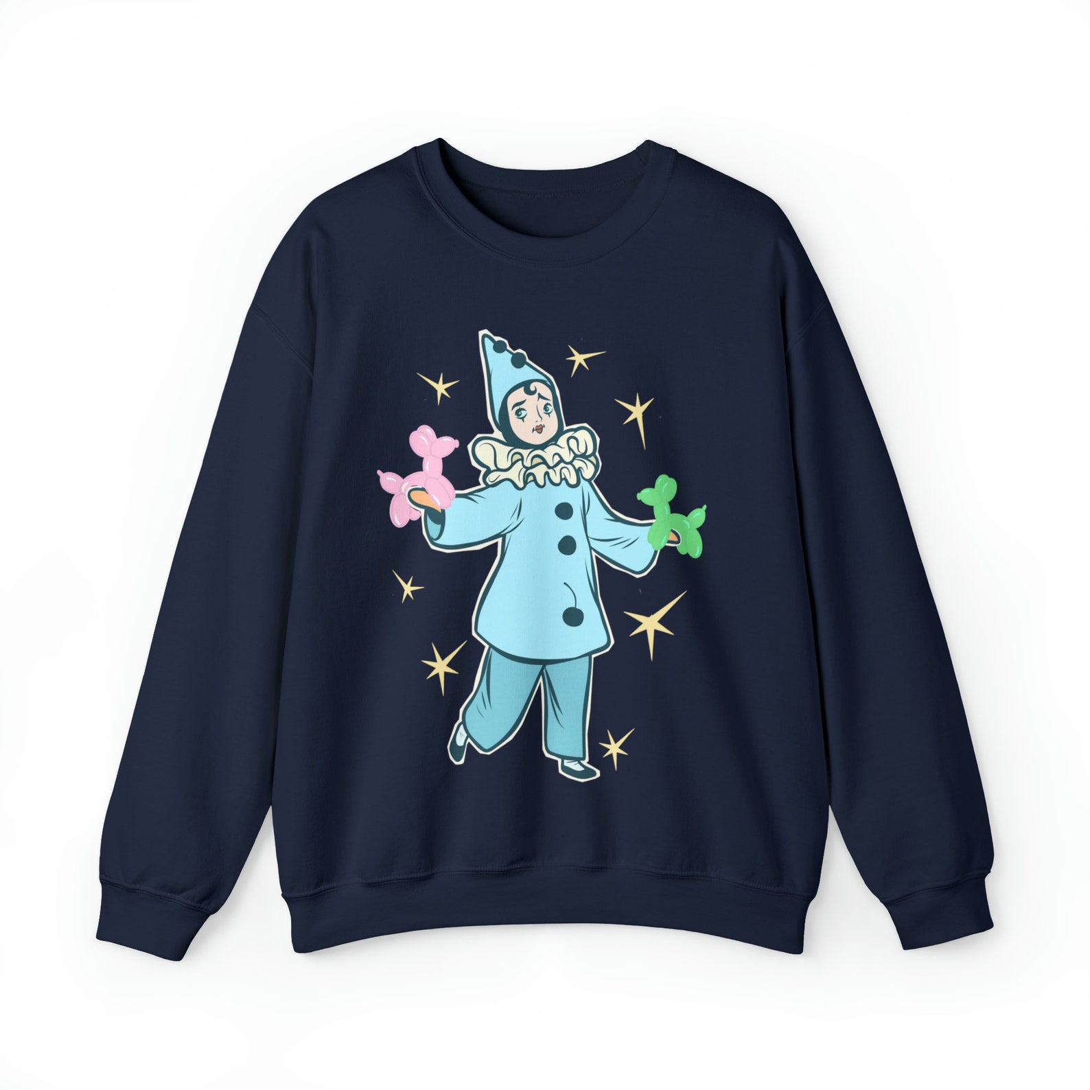 Pastel Pierrot Clown Sweatshirt Clowncore Crewnecks Clown Shirts Clown ...
