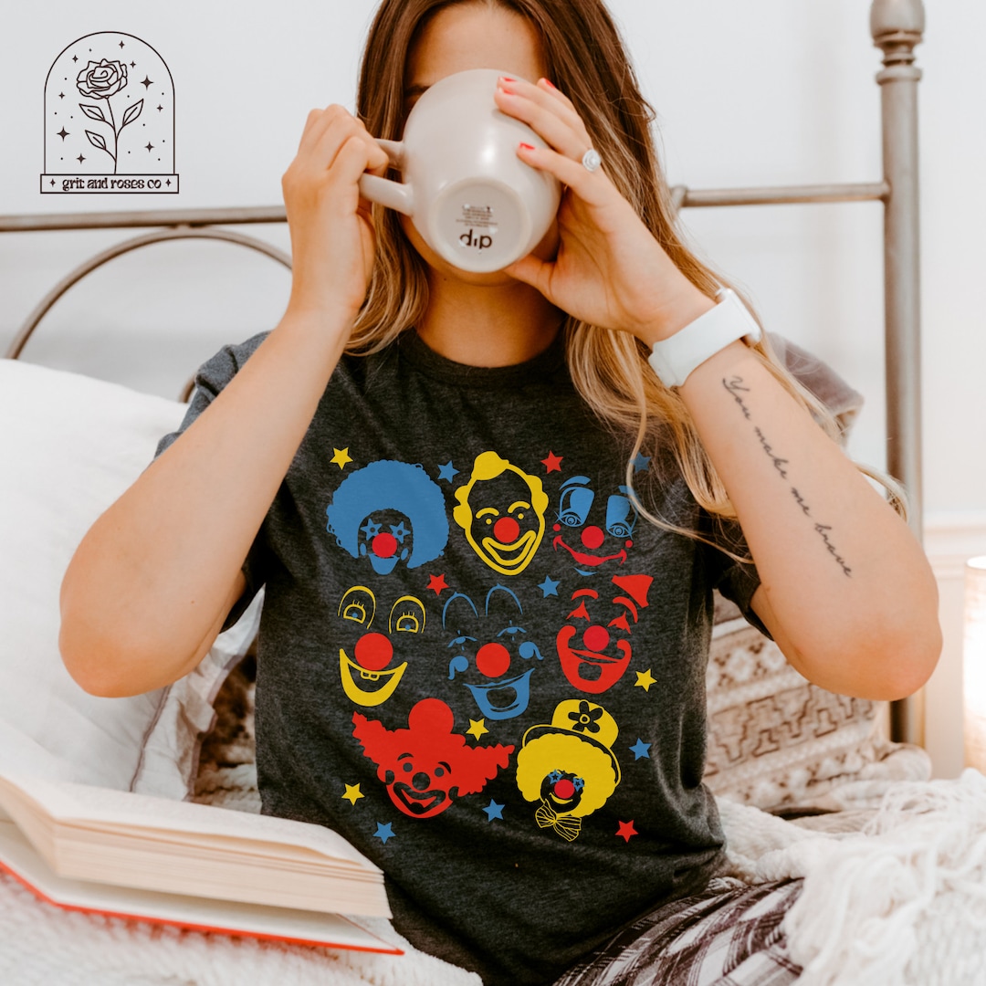 Clowncore Tshirt Clown Shirts Clown Faces Funny Clowns Shirt Circus ...