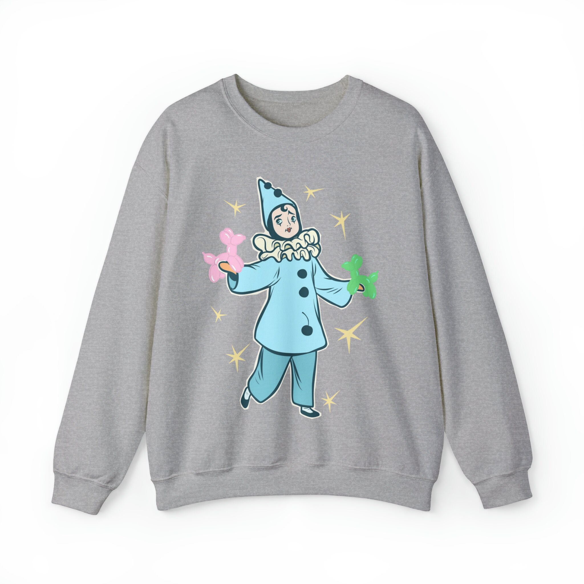 Pastel Pierrot Clown Sweatshirt Clowncore Crewnecks Clown Shirts Clown ...