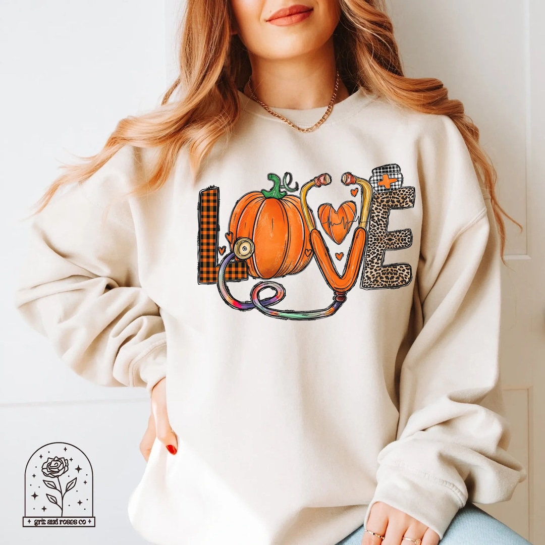 Fall Nurse Shirt Fall Nurse Sweatshirt Nursing Shirt Thanksgiving Nurse ...